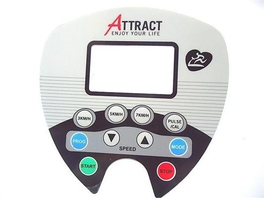 LCD Screen Graphic Panel Overlay Waterproof Membrane Switch With Multi keys